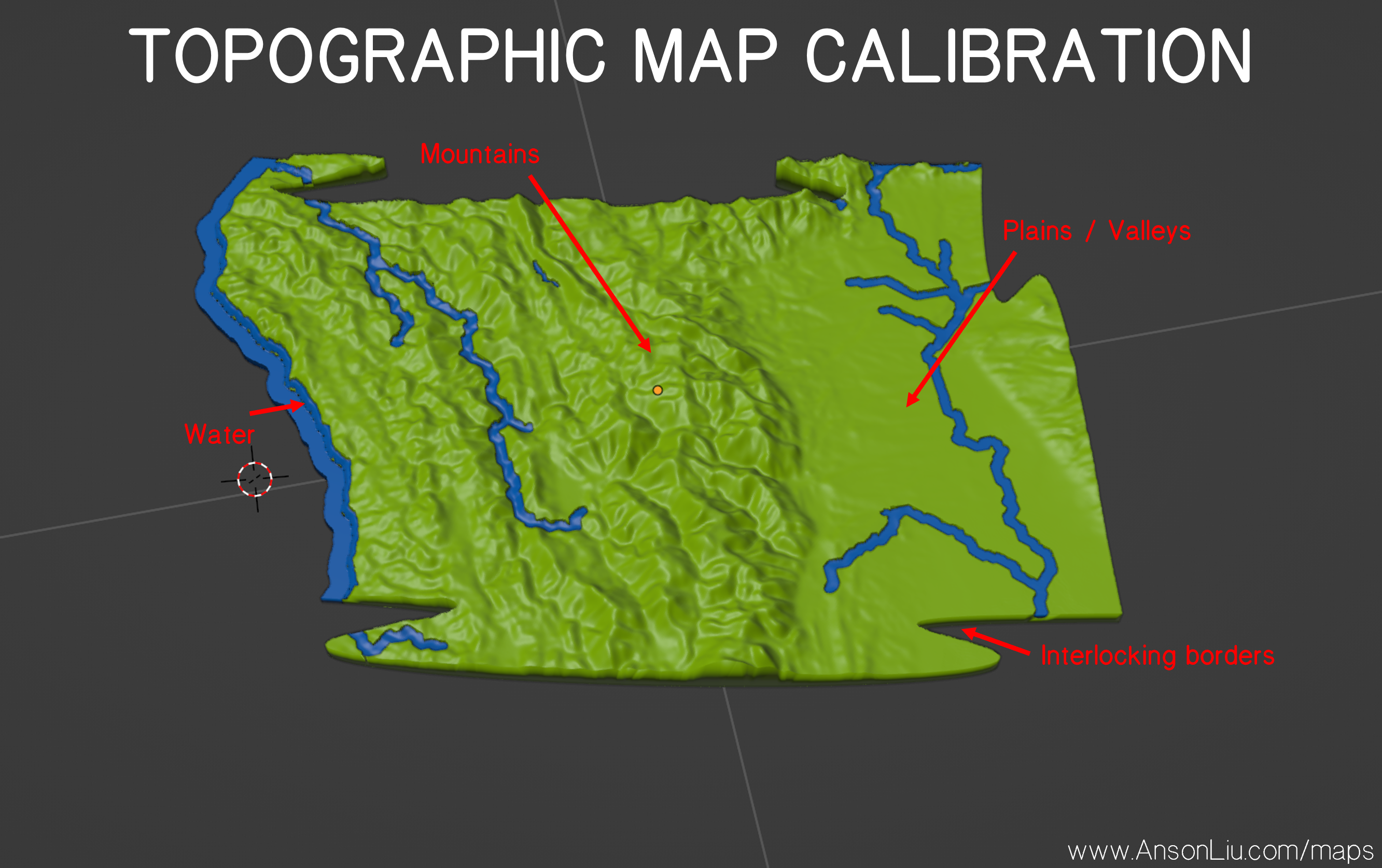 Topographic Relief Map Calibration/Stress Test Print - Trinity National ...