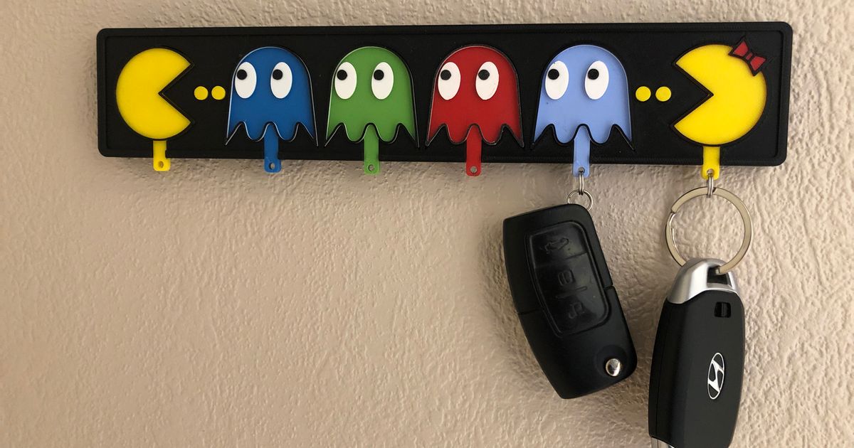 Pac Man Key Holder No MU Required - magnets added by Vegar | Download ...
