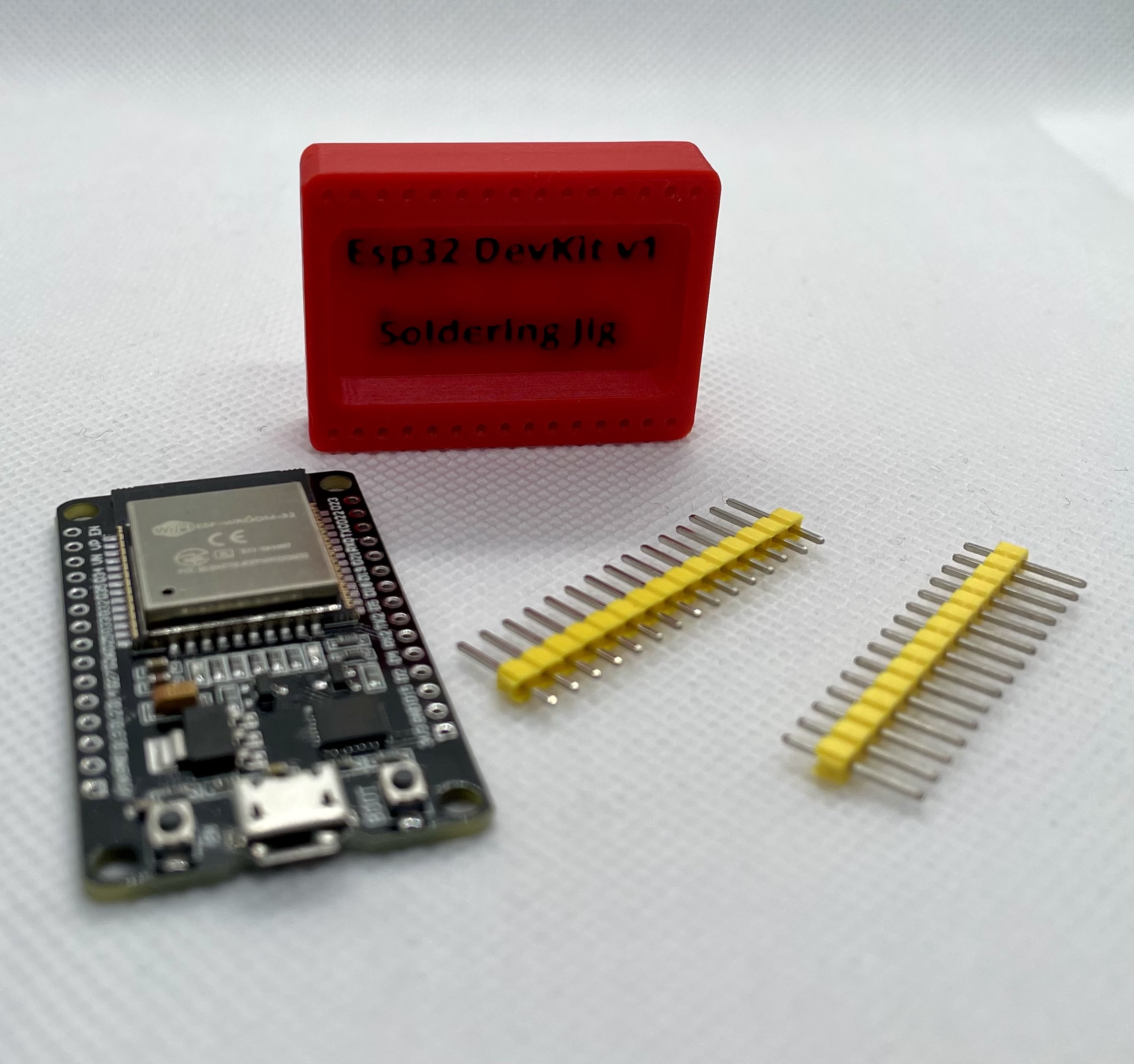 Esp32 DevKit v1 Soldering Jig by Loopodoopo | Download free STL model | Printables.com
