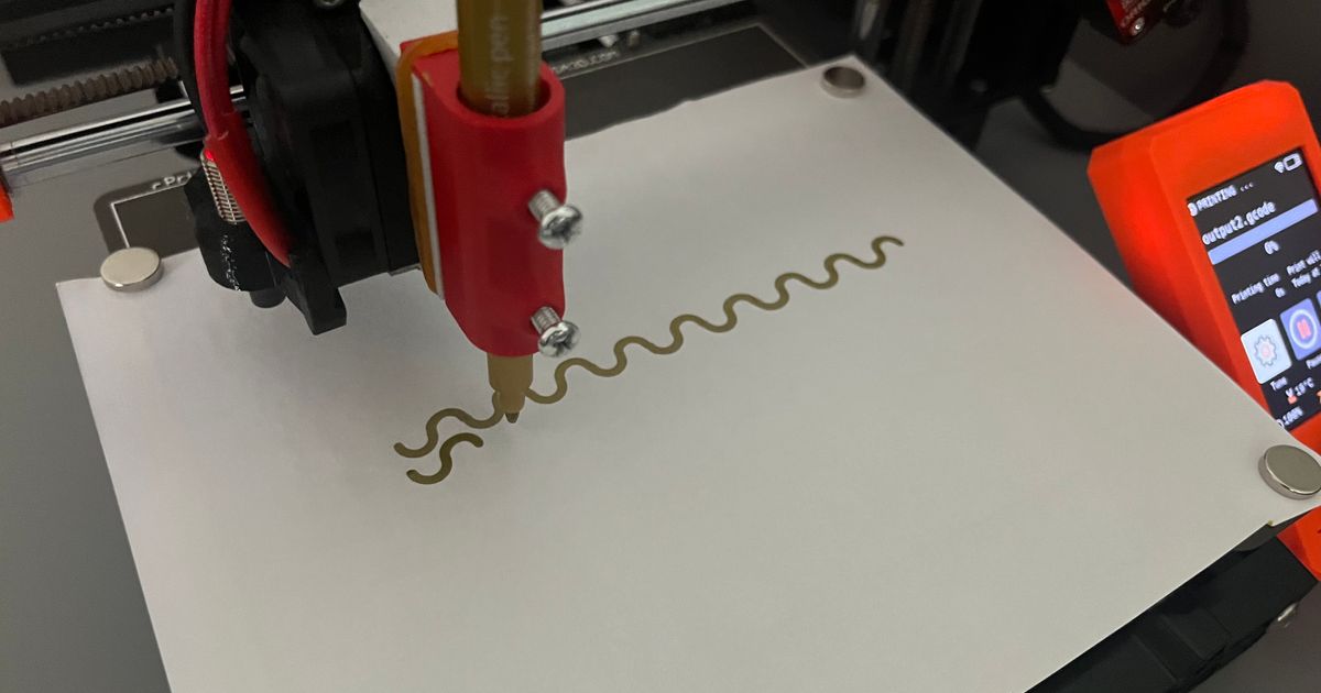 Prusa Mini Plotter Addon with universal pen holder by JV Lobo ...