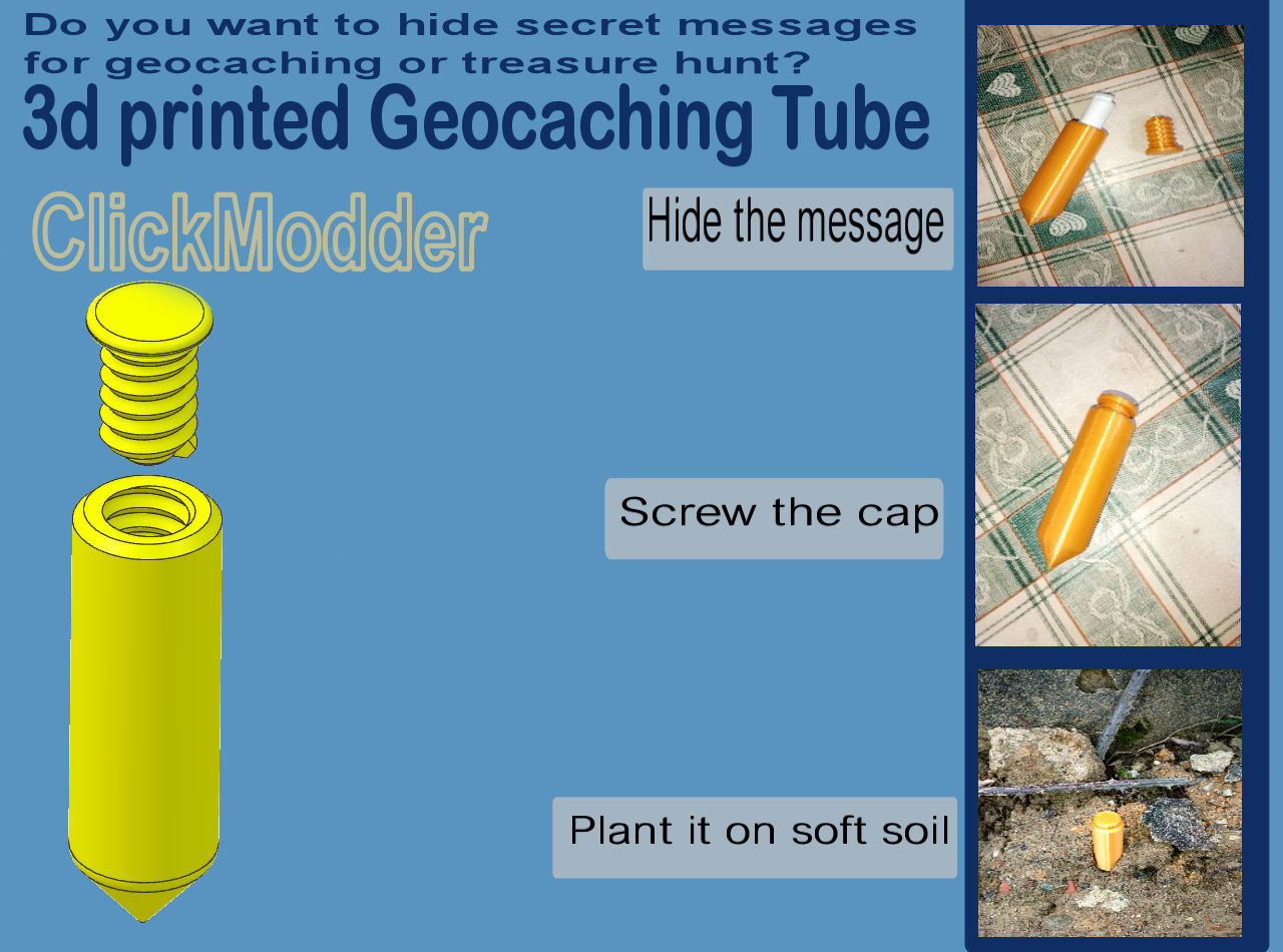 Geocaching Tube by ClickModder | Download free STL model | Printables.com