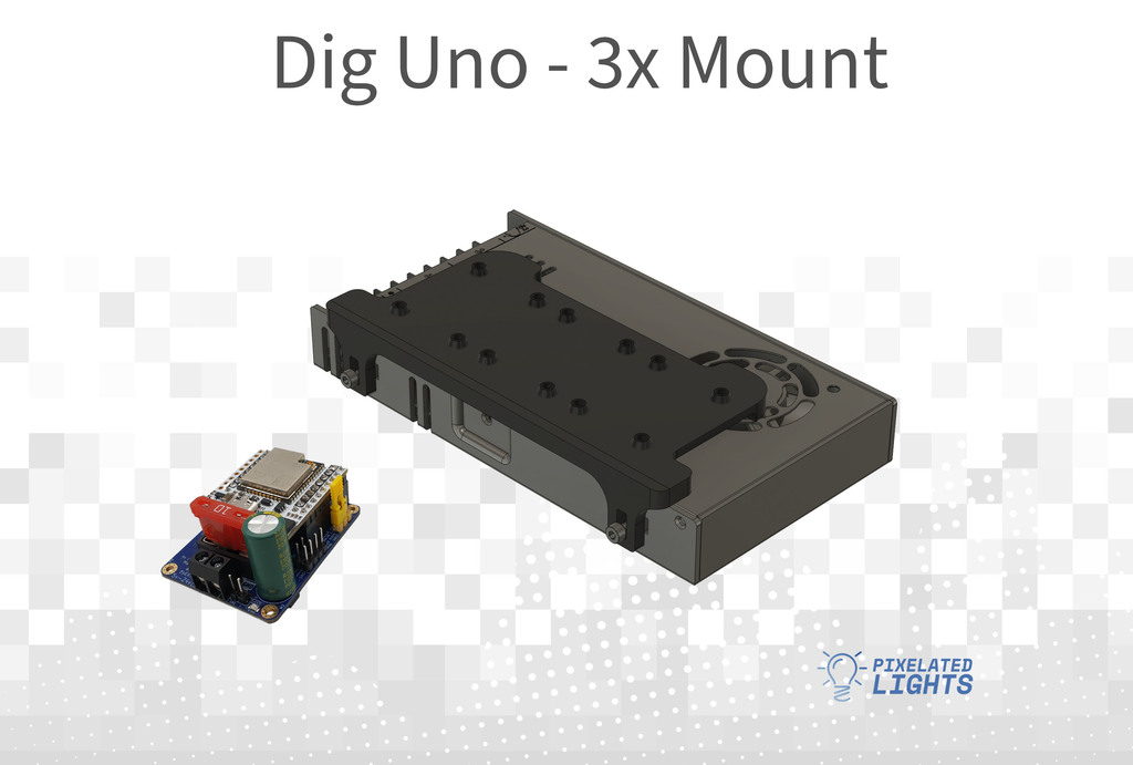 QuinLED Dig Uno - 3x Mount by Derik Whittaker | Download free STL model | Printables.com