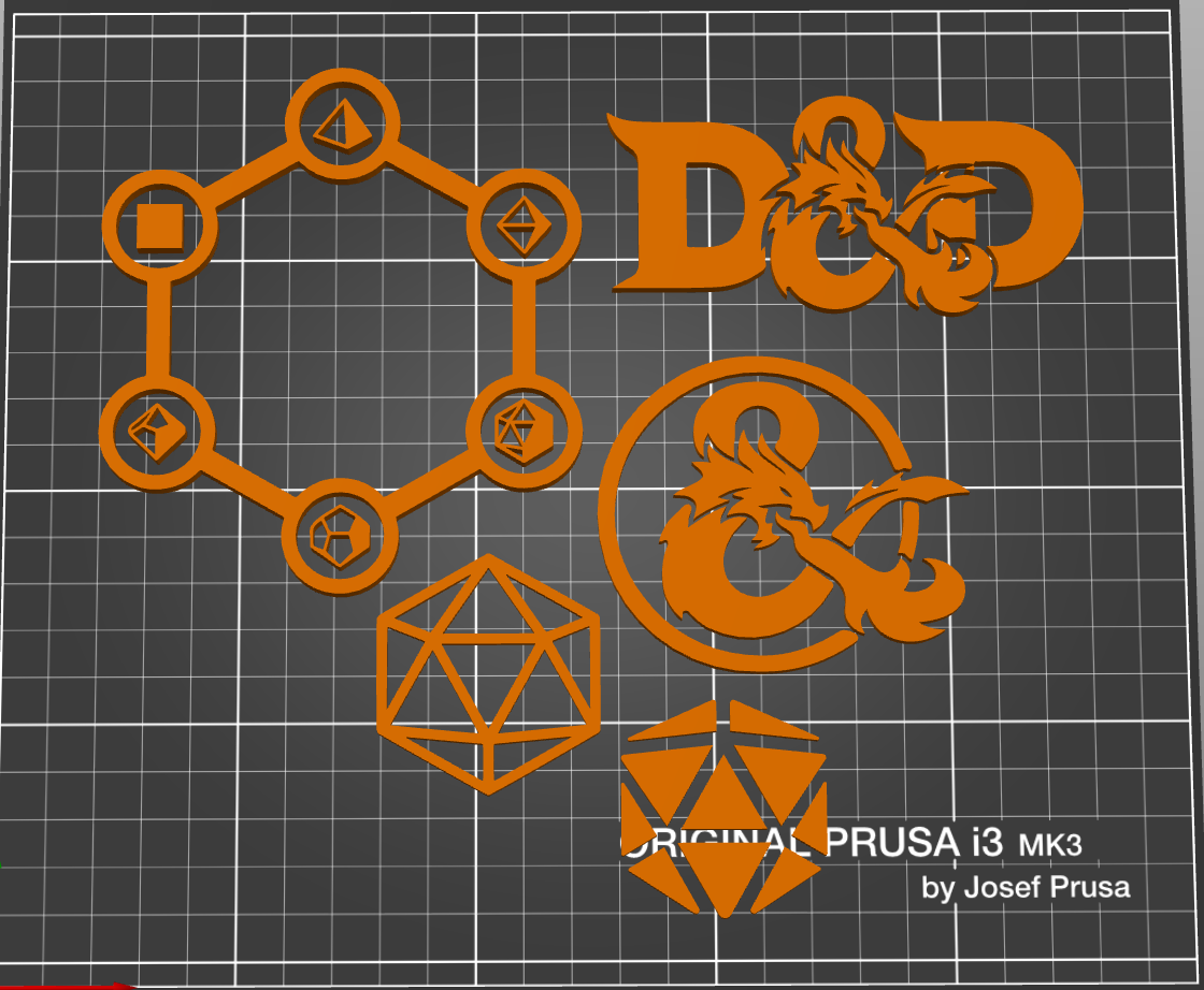 DND STL Logos, dice art, and 5e class Icons by Joe Mike Terranella | Download free STL model ...