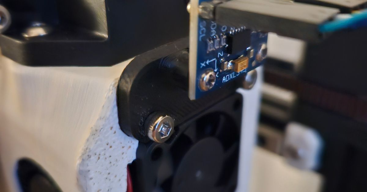 Voron v02 ADXL input shaper adapter by Jindra | Download free STL model | Printables.com