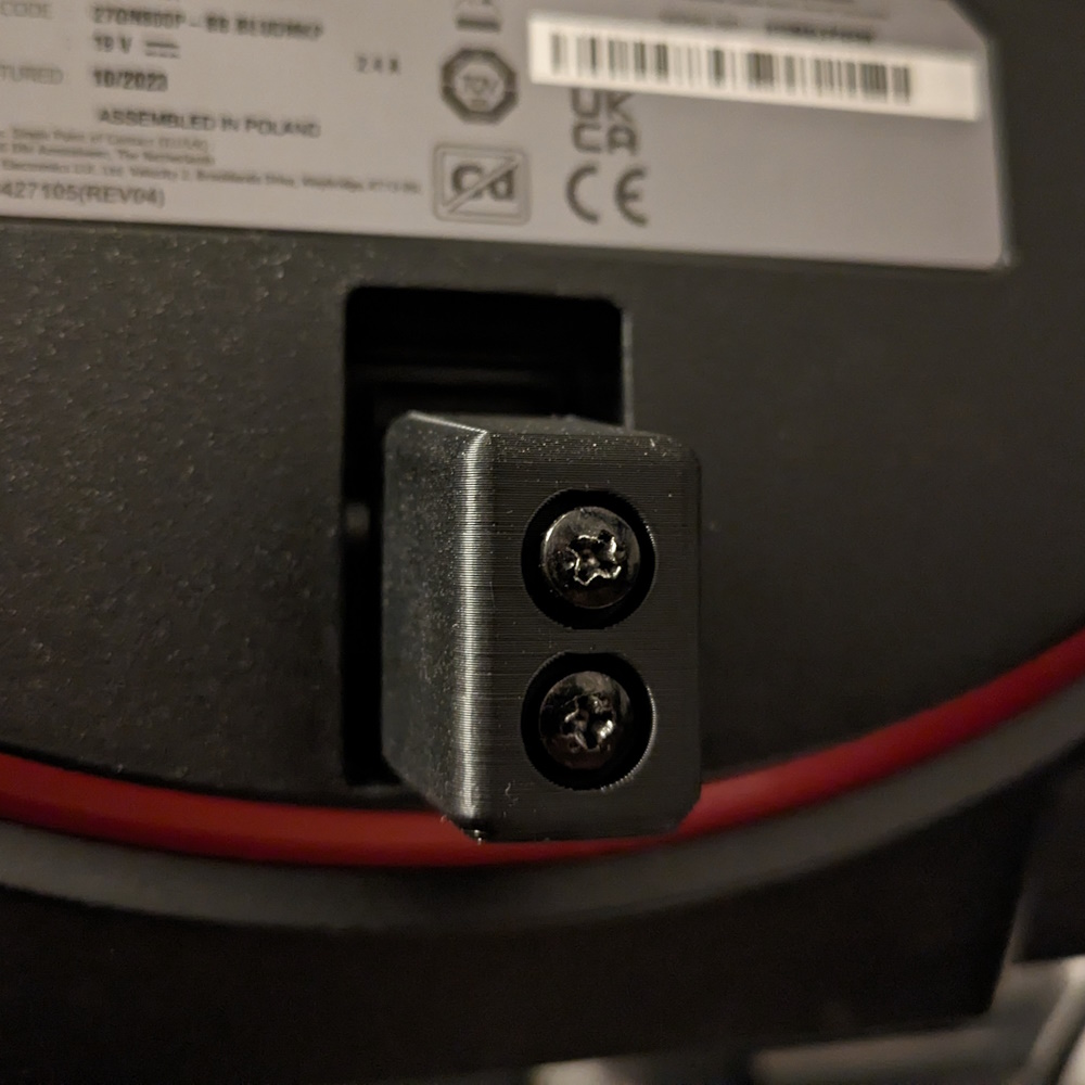 Cover for LG Ultragear monitor foot attachment point by AJajaj ...