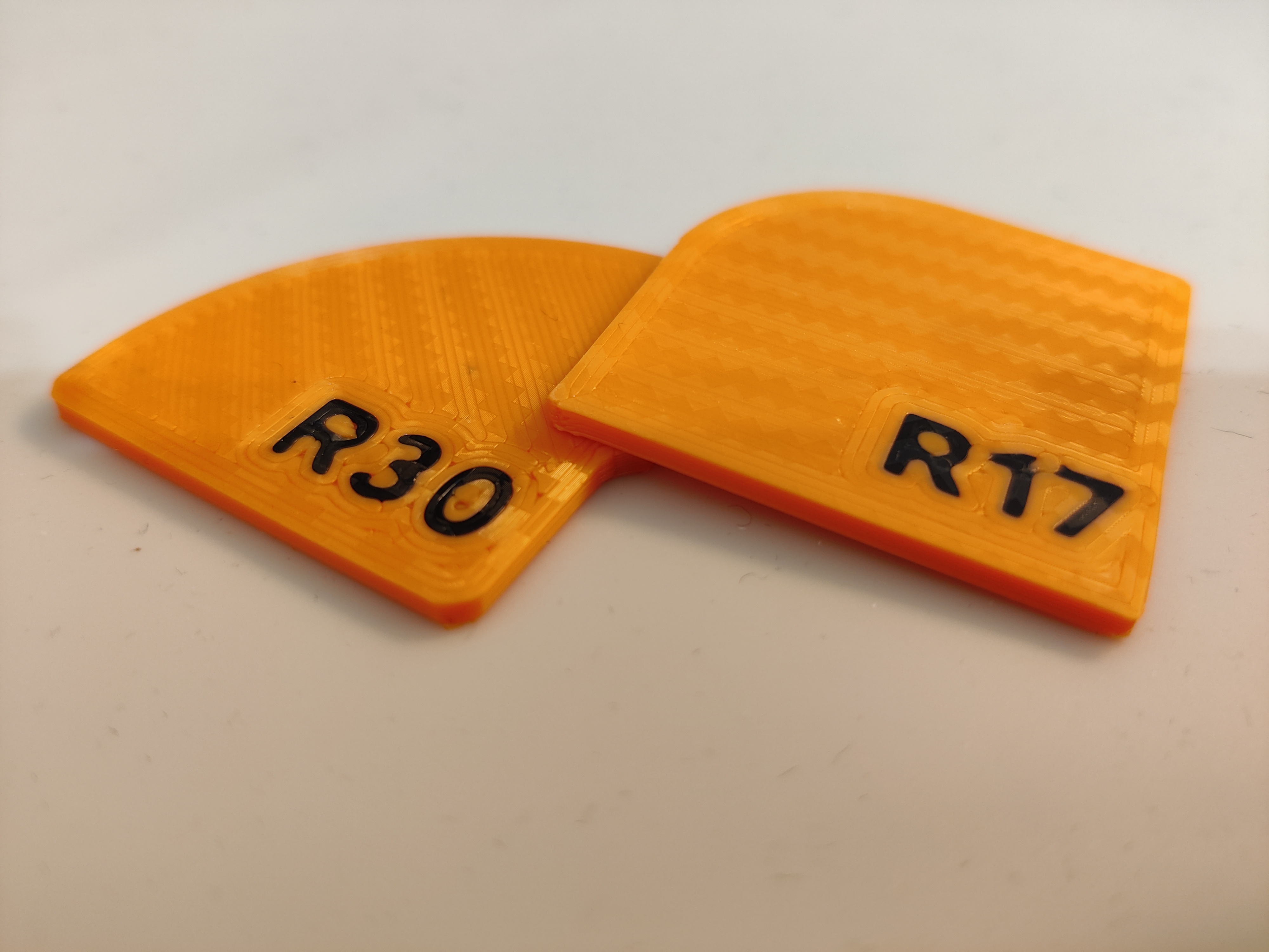 Radius Gauge Chips R1-30mm with Single Layer Color (no AMS!) by ...