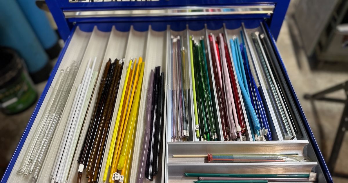 Storage Trays for Glass Rod by acmfox | Download free STL model ...