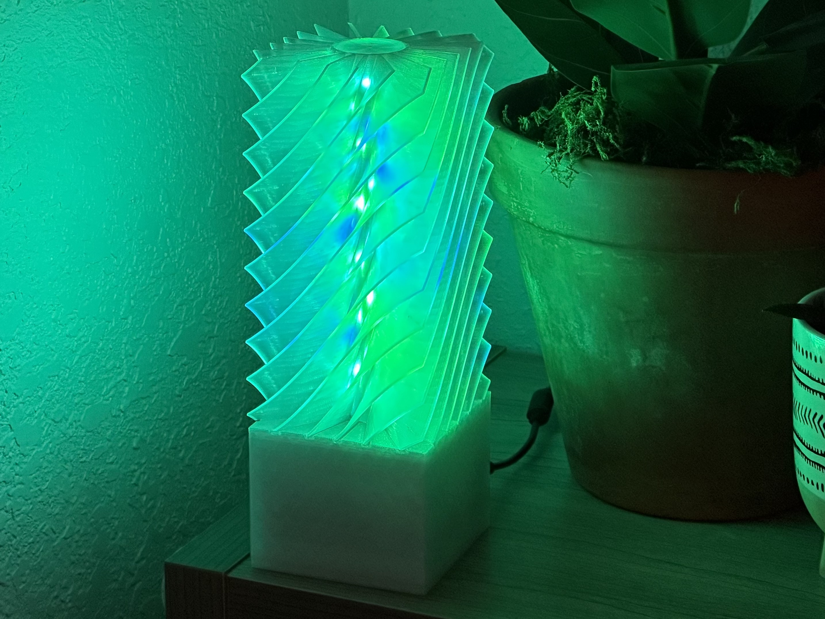 Spiral Square LED Lamp by wedgeworks | Download free STL model ...