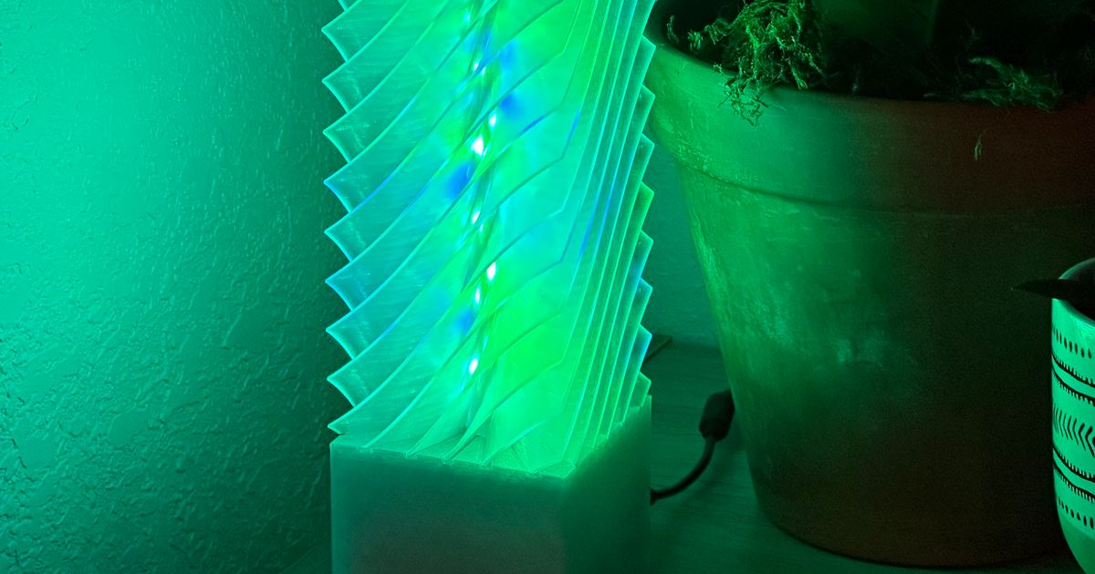 Spiral Square LED Lamp by wedgeworks | Download free STL model ...