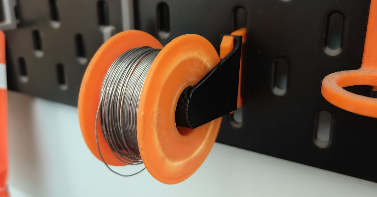Soldering Wire Spool Holder for IKEA Skadis peg board by MadRajib ...
