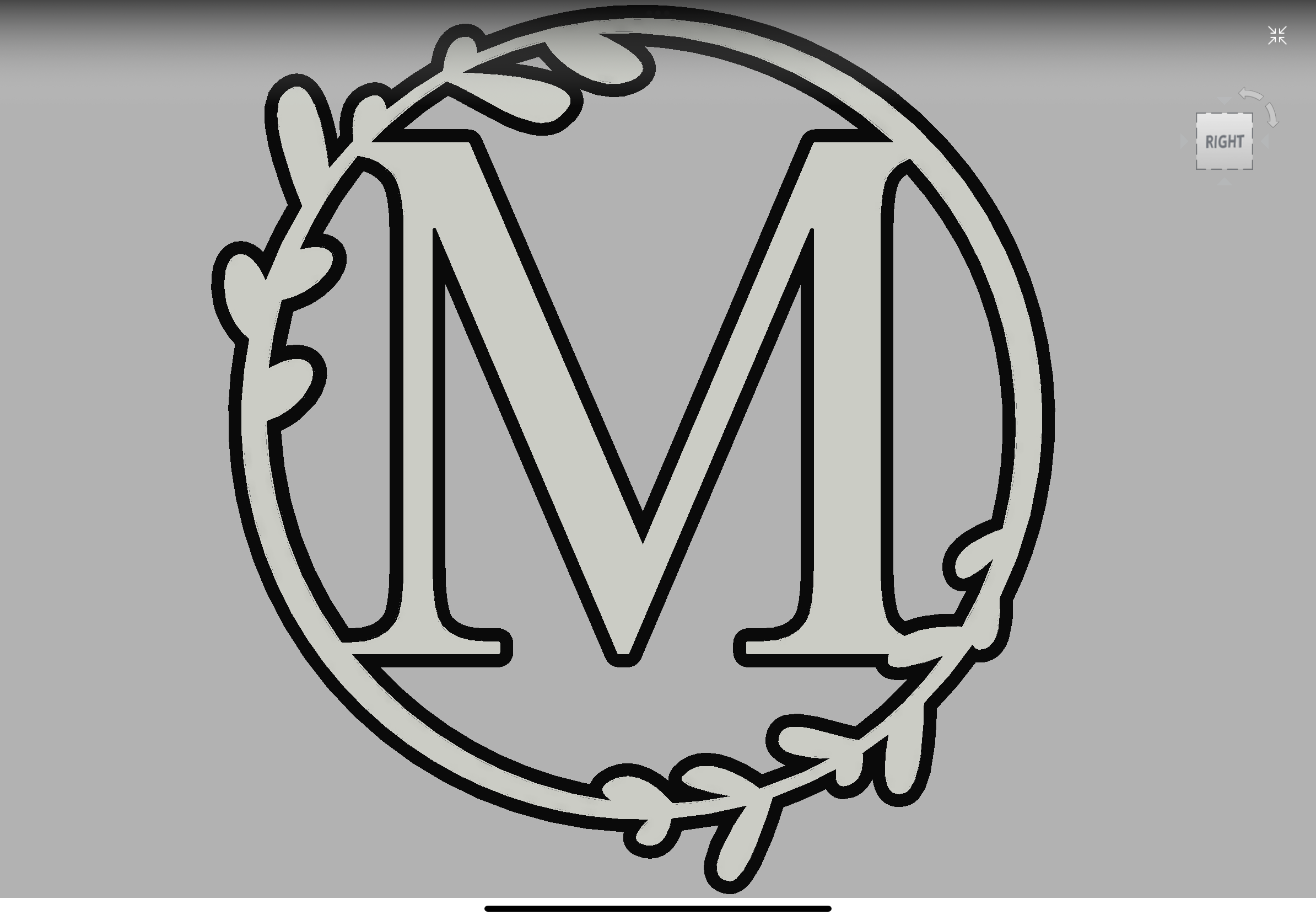 Decorative Initial M - LED Sign by RoRGM | Download free STL model ...