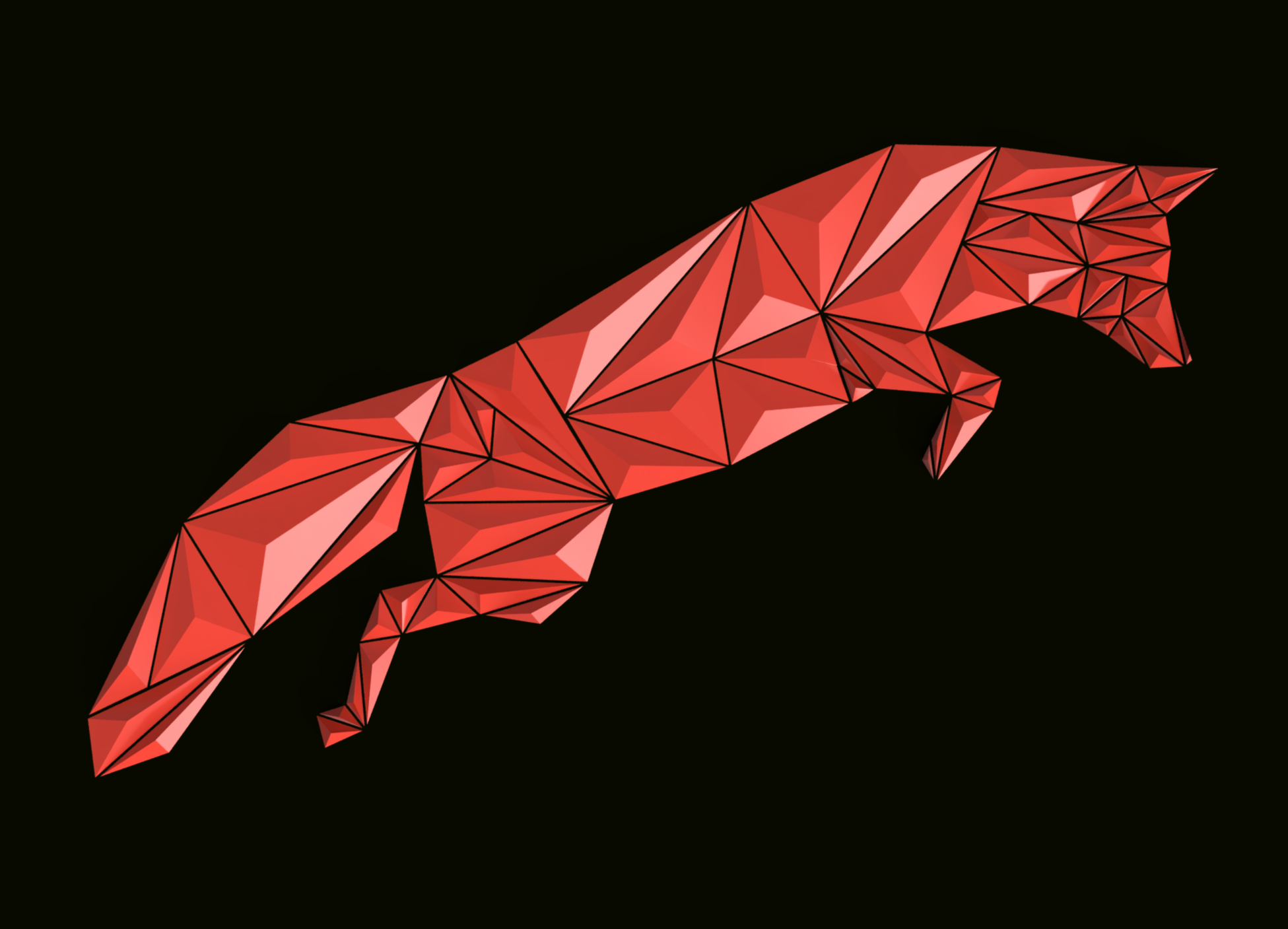 Fox Wallart Low Poly by NoWayOut1980 | Download free STL model ...