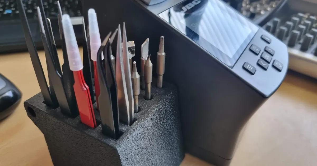JBC Soldering Iron Tips and Tweezers Storage Box for 11+8 pcs. v1.1 by ...