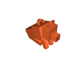 Minecraft Sitting Dog with keychain loop by bob digga | Download free ...