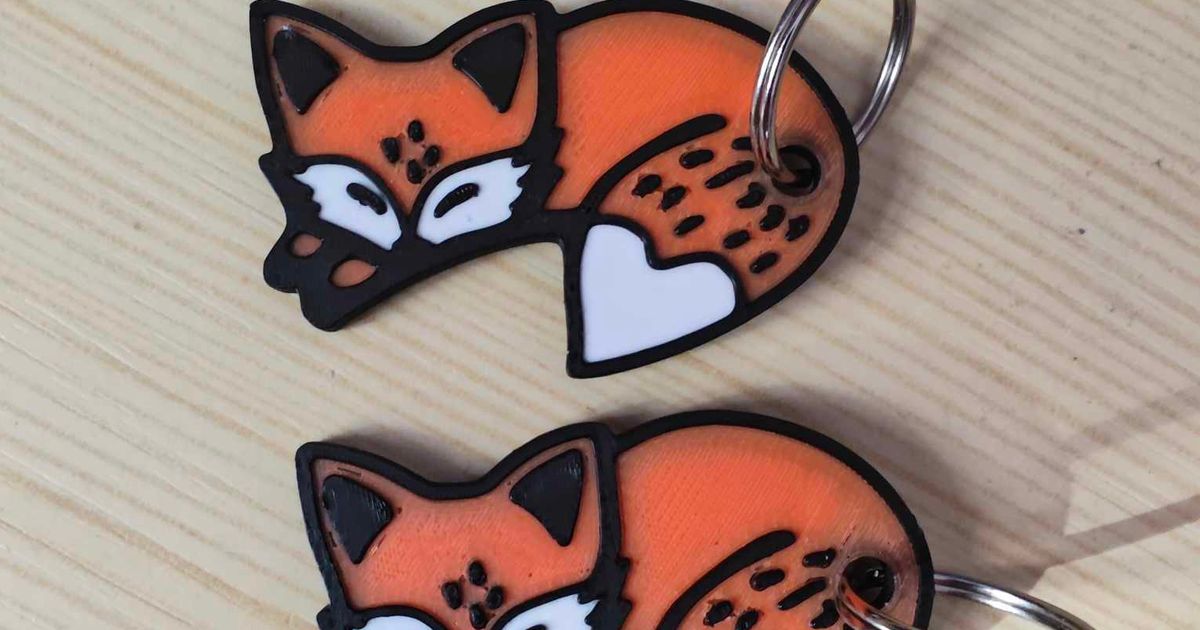 Fox keychain (Liška klíčenka) by KubajsxDD | Download free STL model ...