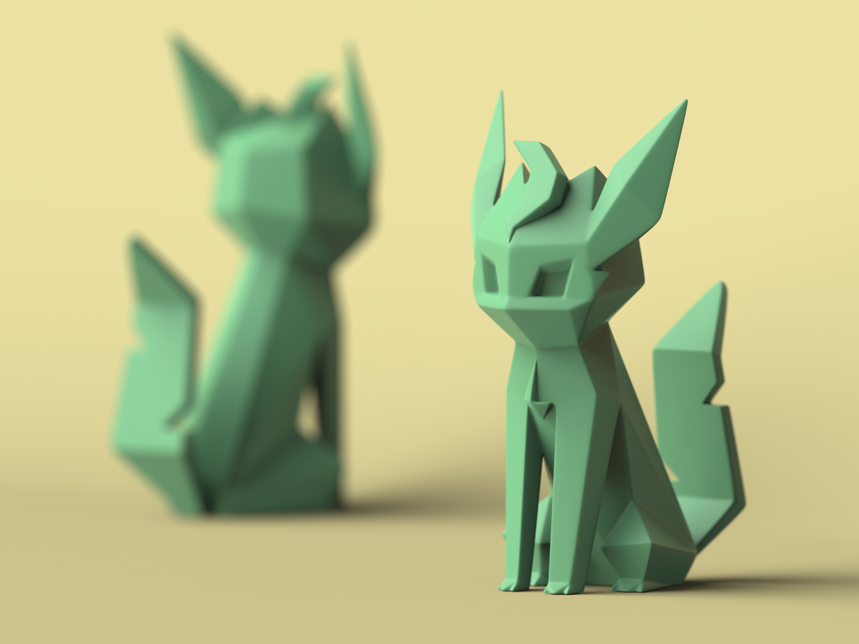 Low-poly Leafeon by Agustin Arroyo | Printables Store