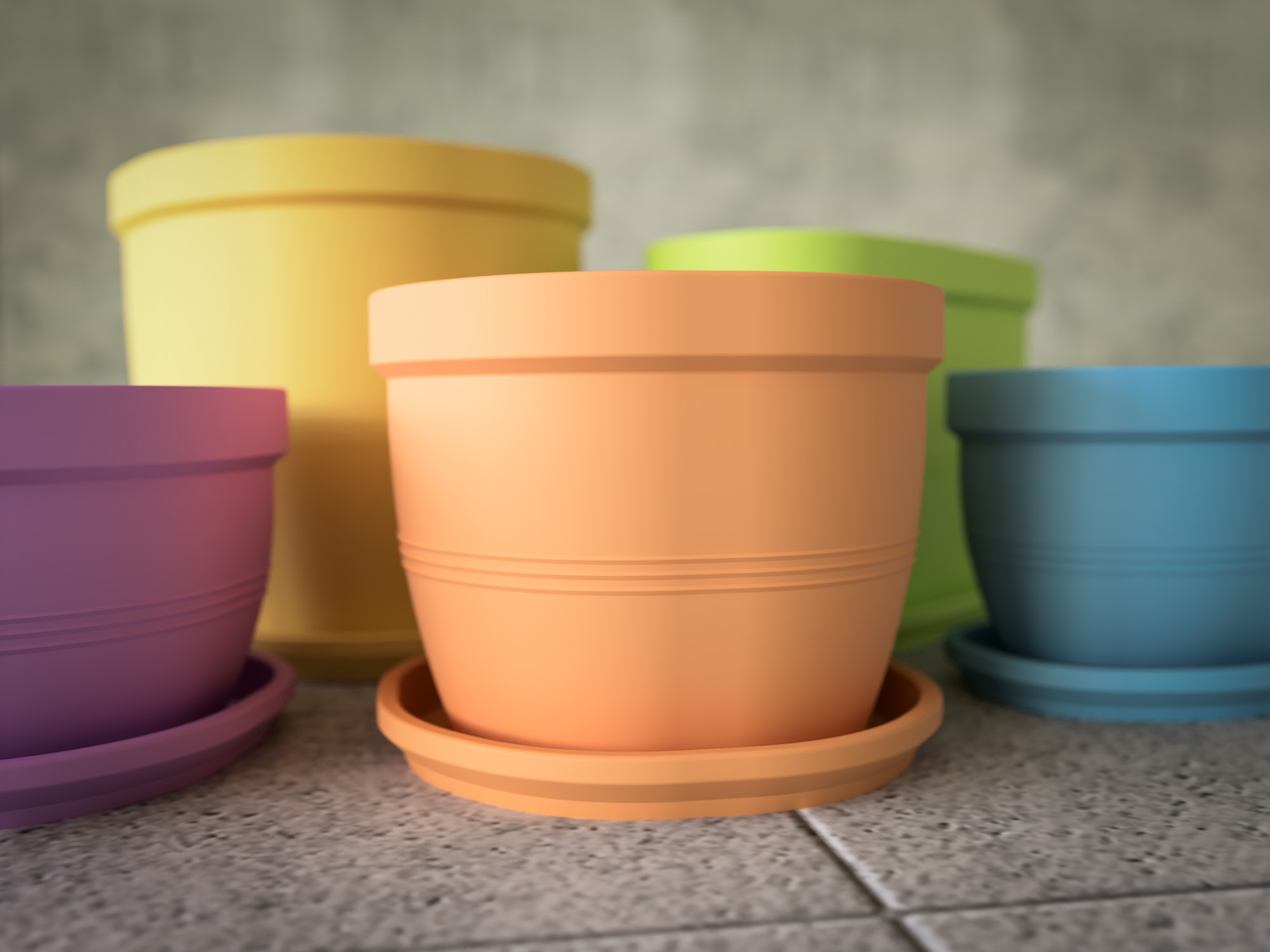 Large Flower Pot with Saucer in Various Sizes by Metikumi | Download ...