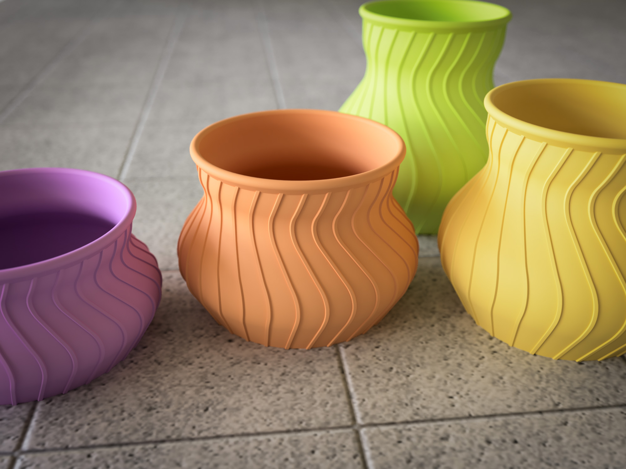 Flower Pots and Saucers - 38 Parametric Fusion 360 Designs by Lucky ...