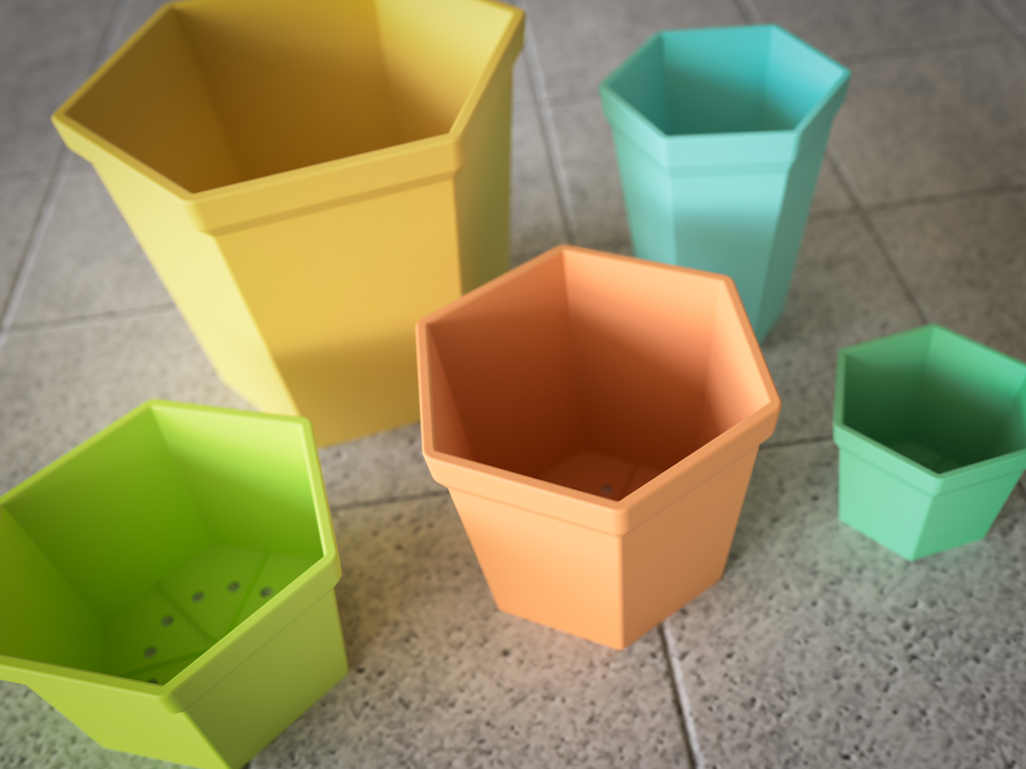 Flower Pots and Saucers - 38 Parametric Fusion 360 Designs by Lucky ...