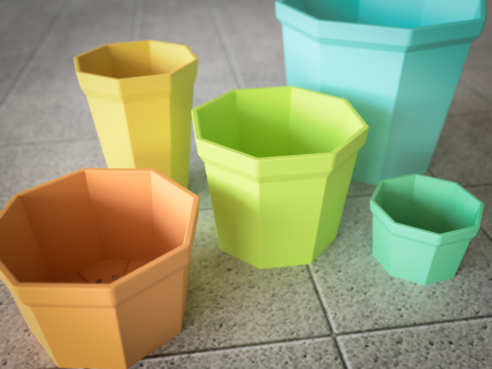 Flower Pots and Saucers - 38 Parametric Fusion 360 Designs by Lucky ...