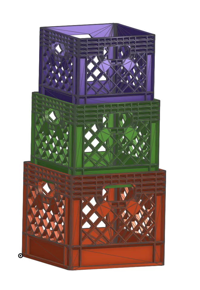 Nesting Milk Crates by MIKE CUSHING | Download free STL model ...