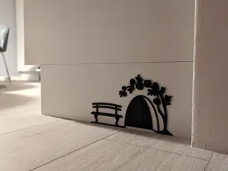 Wallart - Mouse Bench by Calzune | Download free STL model | Printables.com