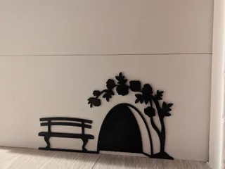 Wallart - Mouse Bench by Calzune | Download free STL model | Printables.com