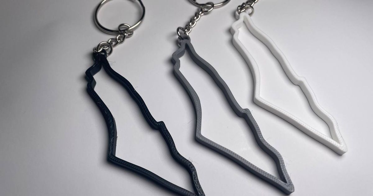 Palestine Outline Keychain by qman | Download free STL model ...