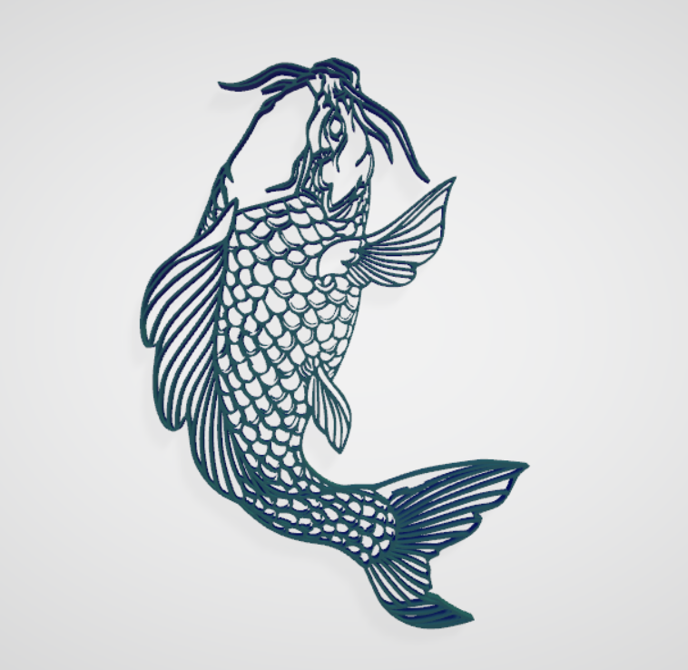 KOI_3 Fish Wall Art by AlanH007 | Download free STL model | Printables.com