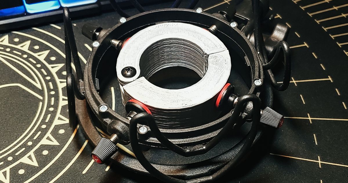 Rycote Invision L Microphone Shockmount Adapter (Hinged Pipe/Cylinder ...