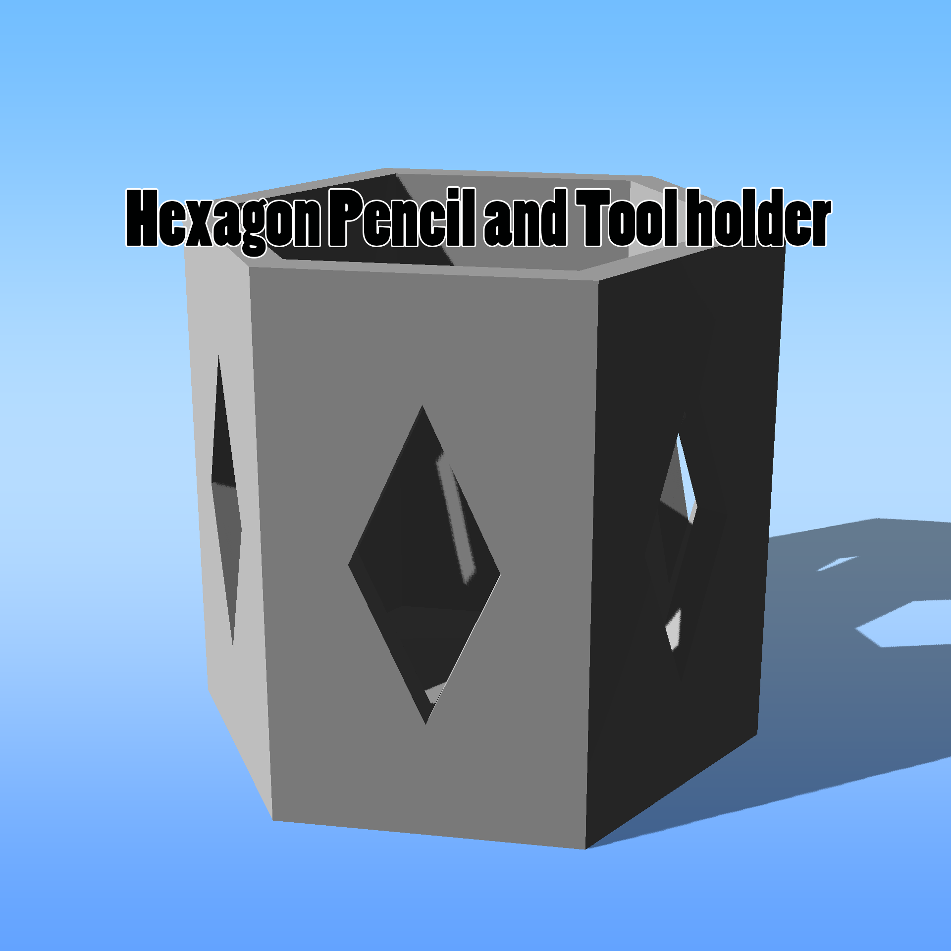 Hexagon Pencil and Tool Holder by Plasma Neo | Download free STL model ...