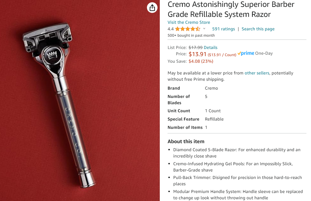 Cremo Razor Replacement Handle by Ruben U | Download free STL model ...