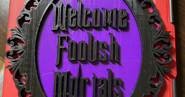 Haunted Mansion Welcome Foolish Mortal Magnet Remixed by Chuck Fink ...