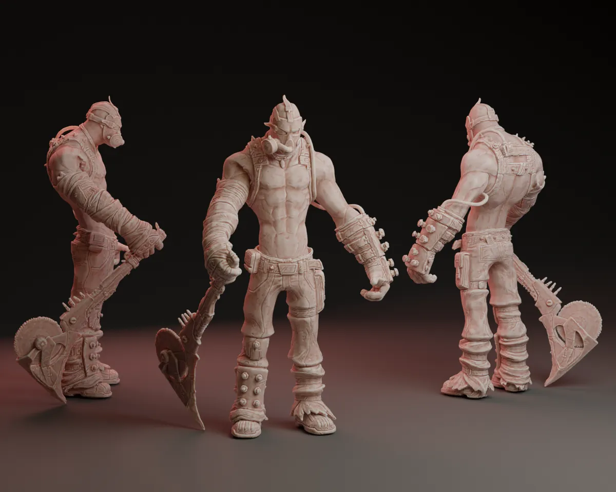 Kreig and his Buzz Axe by Peter Farell | Download free STL model ...