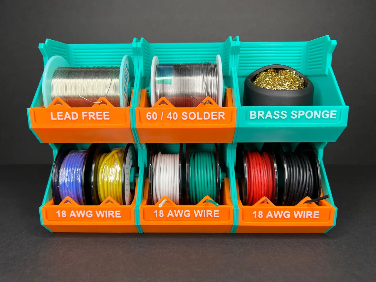 Infinity Spool Holders - Stackable Storage Containers - Wire, Solder ...