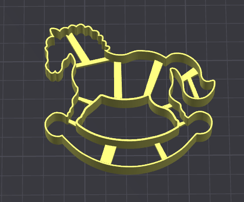 Cookie cutter ROCKING HORSE v1 (vykrajovátko na cukroví houpací koník ...