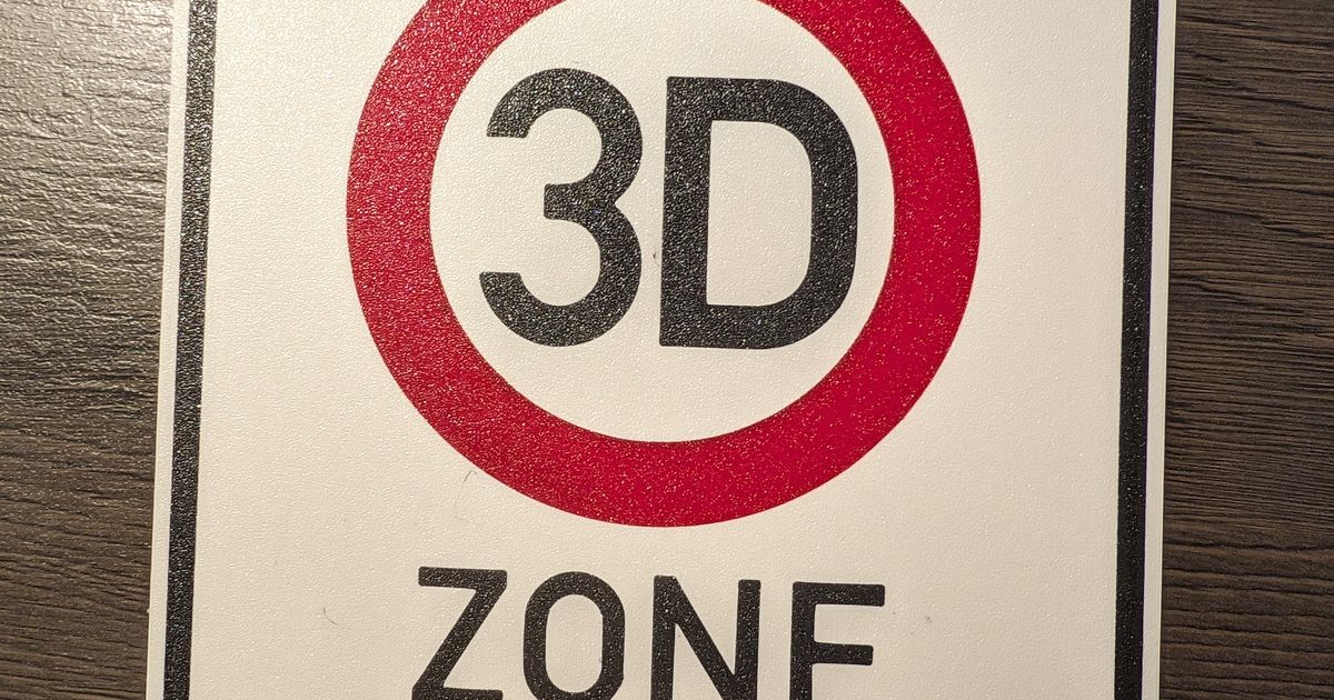3D Zone Schild by Notch | Download free STL model | Printables.com