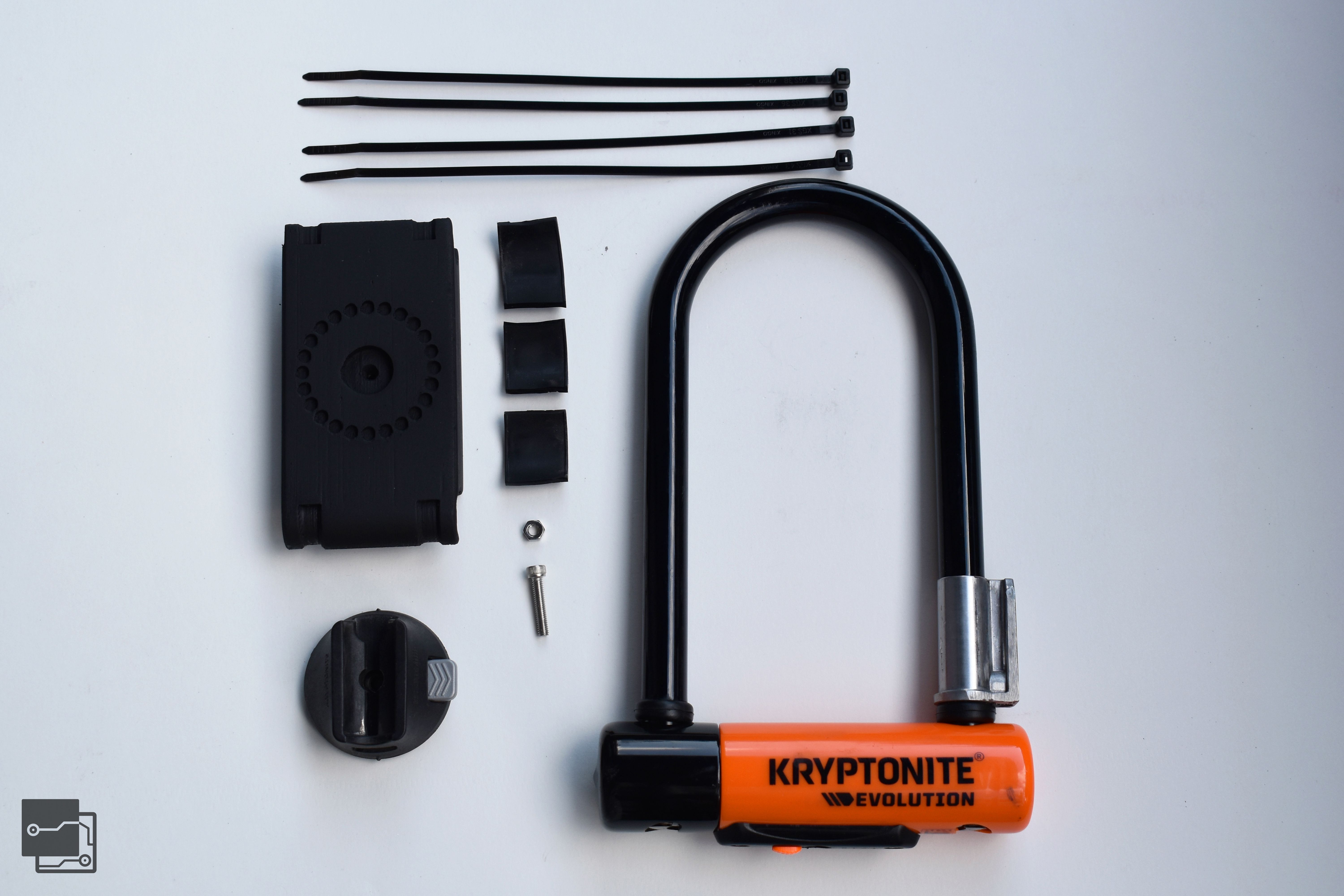 Kryptonite lock adapter for bicycle rack by Open Hardware Designs ...