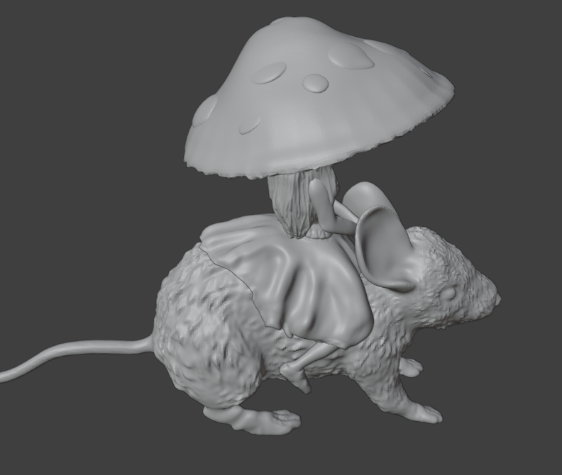 Fungal Fairy mouse rider by Mateusz Rybicki | Download free STL model ...