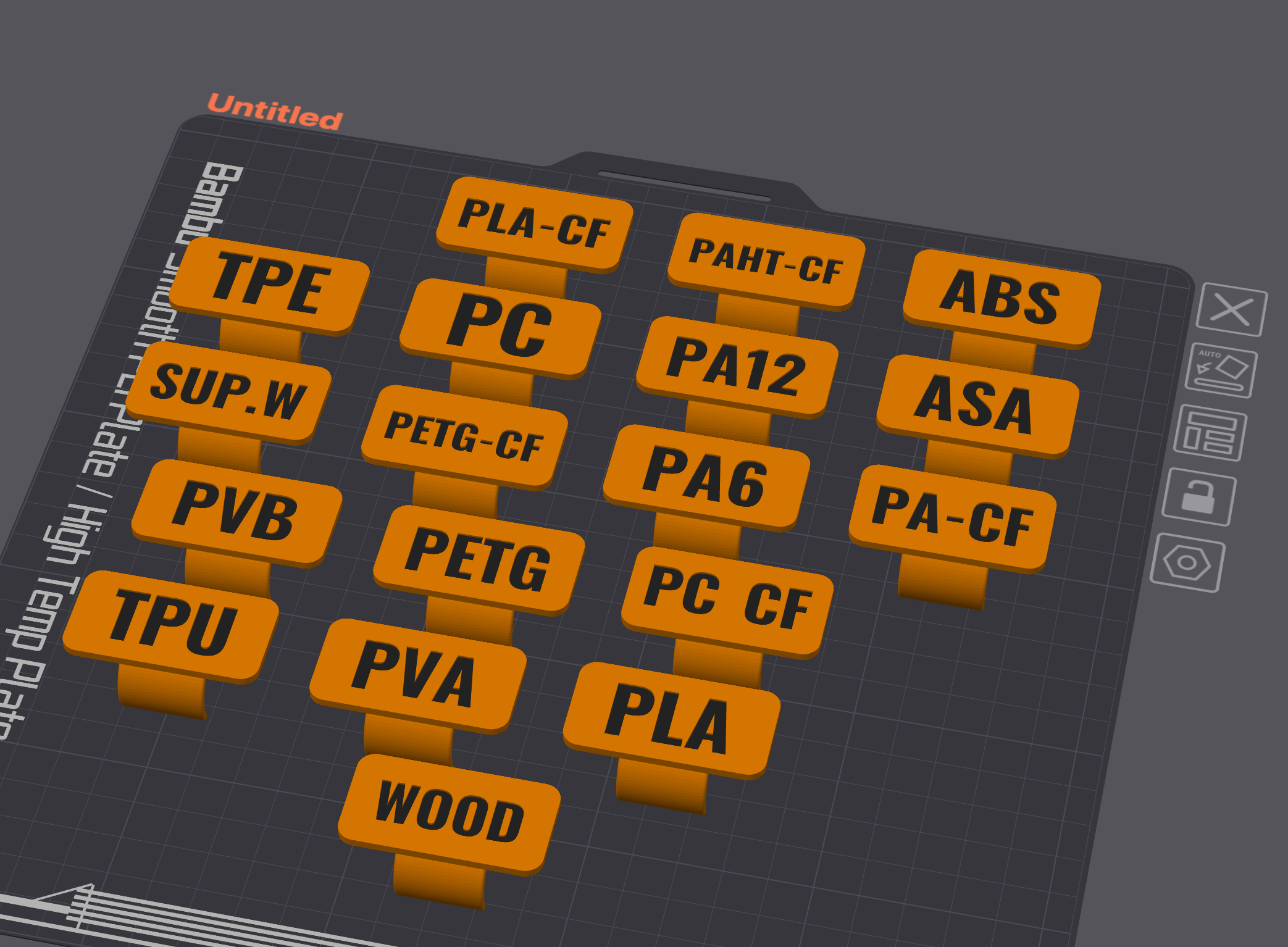 RepRack Filament Labels (Multicolor or Single) - 20mm by Jonathan Levi | Download free STL model ...