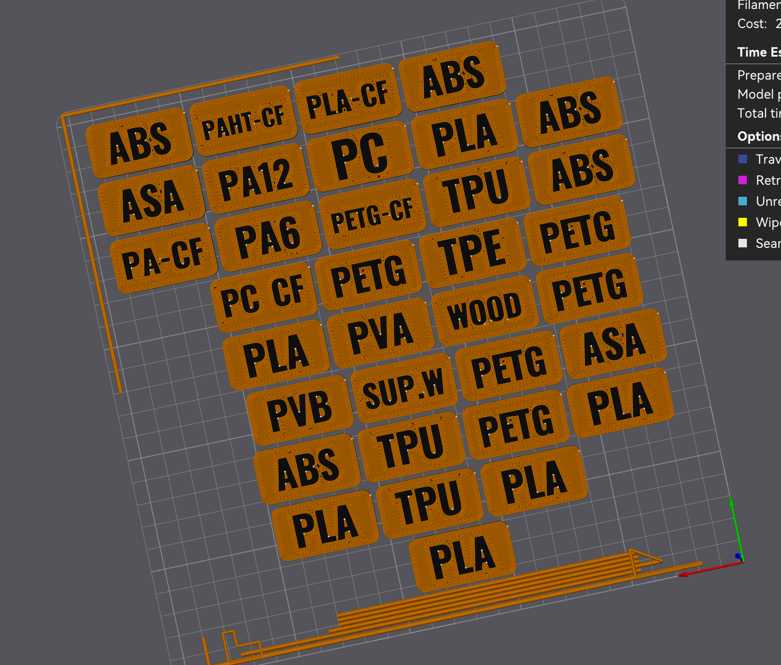 RepRack Filament Labels (Multicolor or Single) - 20mm by Jonathan Levi ...