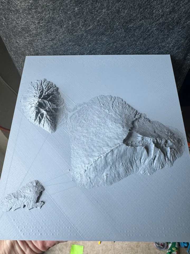 Maui Topographic 3D Map by SecretGarden | Download free STL model ...