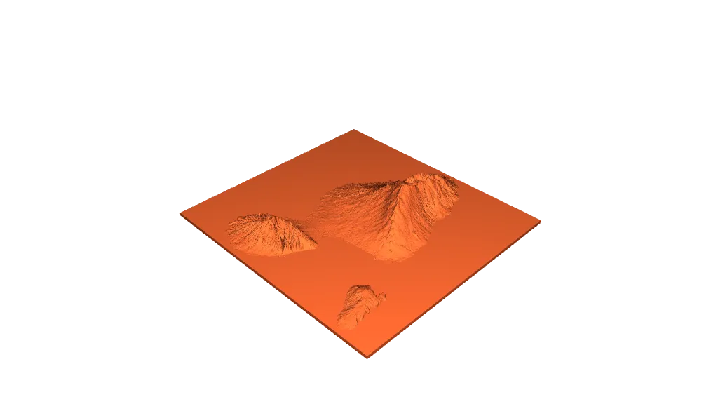 Maui Topographic 3D Map by SecretGarden | Download free STL model ...