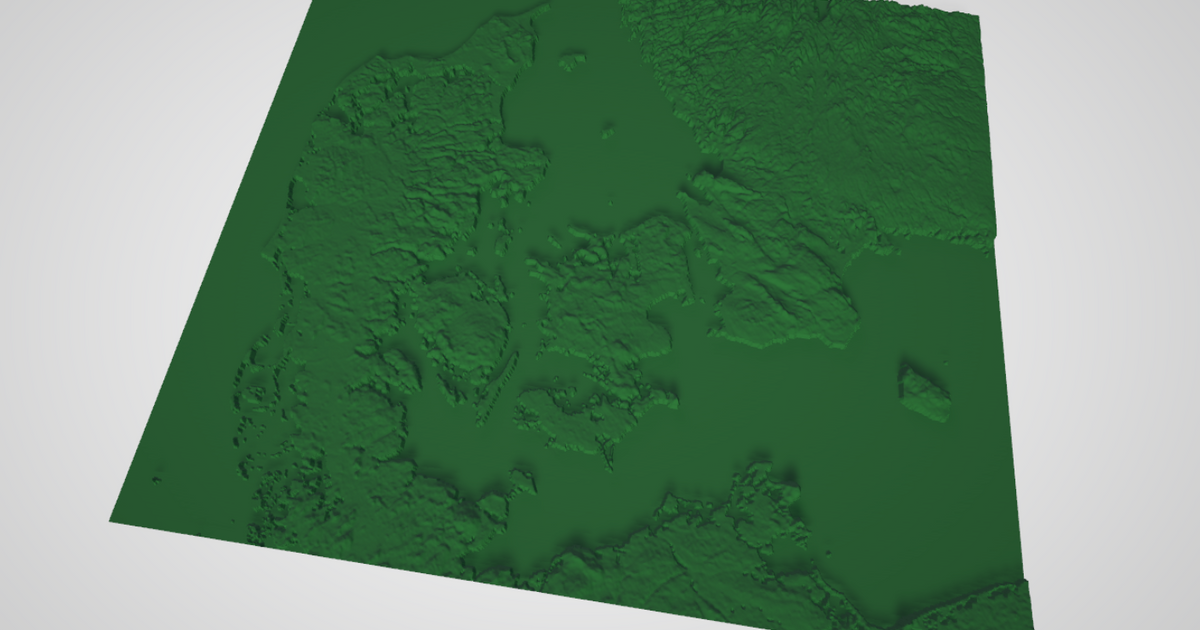 Topographic 3D Map Of Denmark by RNLauritsen | Download free STL model ...