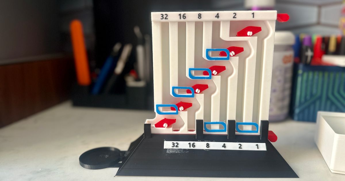 Binary Adding Machine by maxelman | Download free STL model | Printables.com