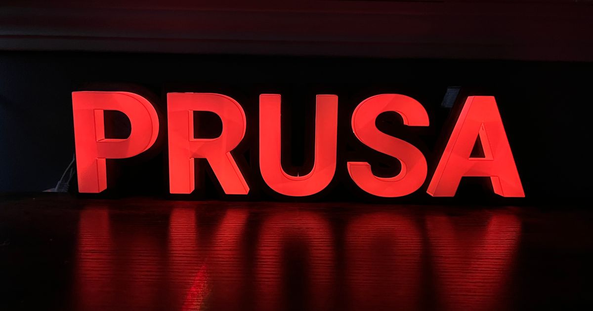 Prusa LED sign by Abram Helveston | Download free STL model ...