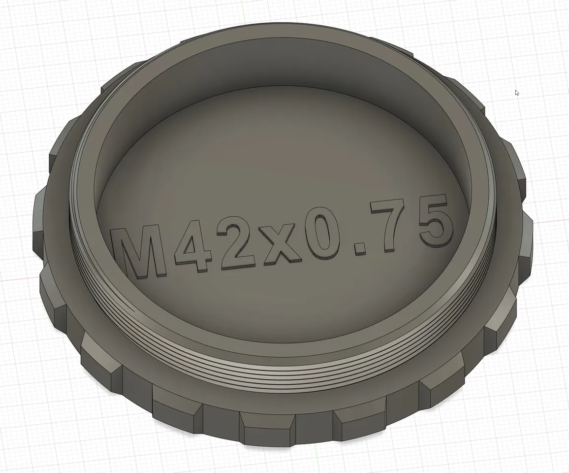 M42x0.75 threaded dust caps, male and female by drhollen | Download ...