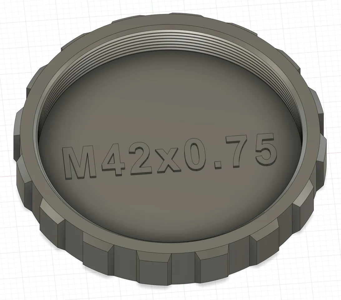 M42x0.75 threaded dust caps, male and female by drhollen | Download ...