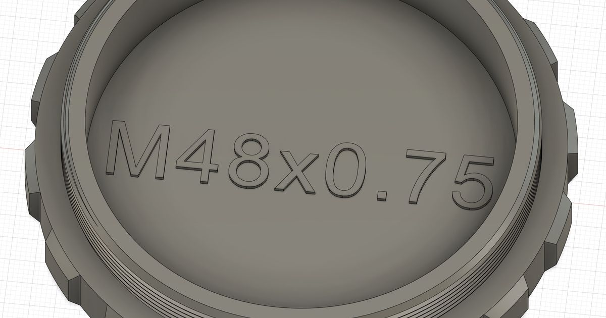 M48x0.75 threaded dust caps, male and female by drhollen | Download ...