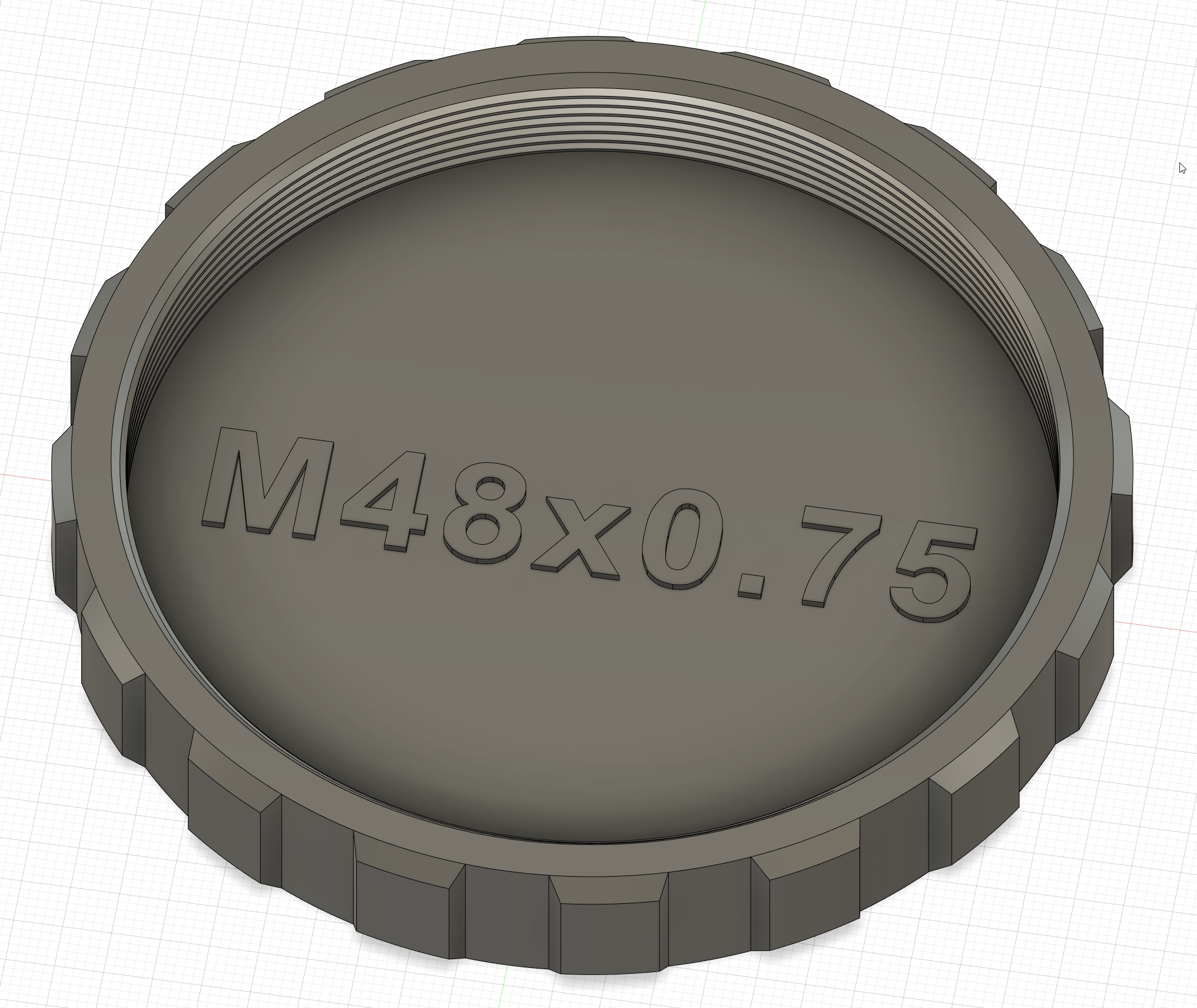 M48x0.75 threaded dust caps, male and female by drhollen | Download ...